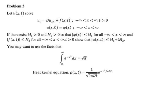Solved Let U X T Solve Ut Duxx F X T Chegg Com