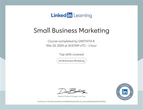 santhiya r on linkedin certificate of completion
