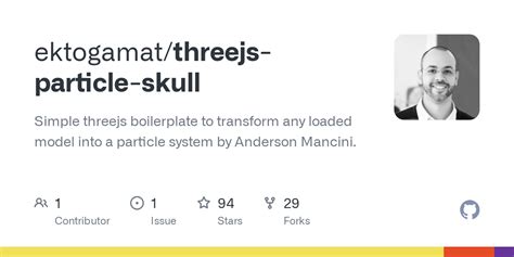 Github Ektogamatthreejs Particle Skull Simple Threejs Boilerplate To Transform Any Loaded