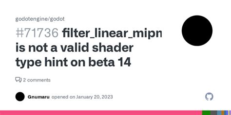Filter Linear Mipmaps Is Not A Valid Shader Type Hint On Beta
