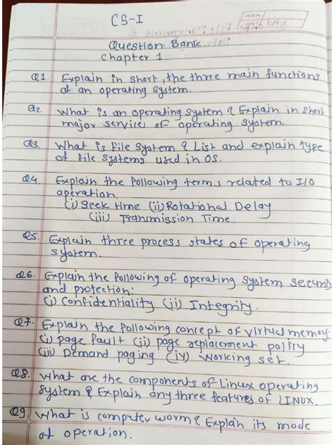 Cs 1 Question Bank Pdf