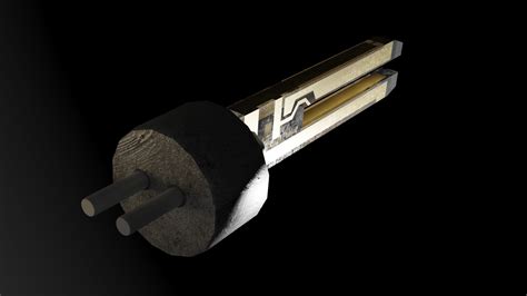 3d model quartz tuning fork vr ar low poly cgtrader