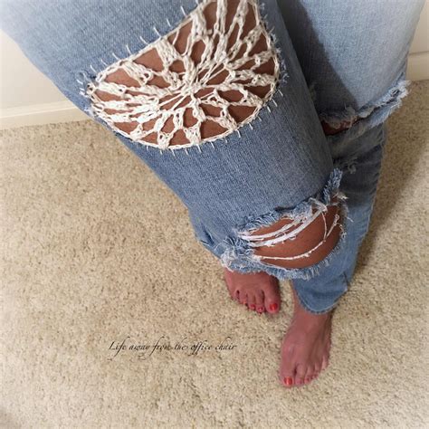 How To Patch Jeans With Crochet Lace Artofit