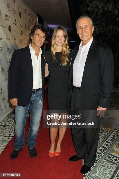 Ugo Colombo Sara Colombo And Miami Heat President Pat Riley Attend