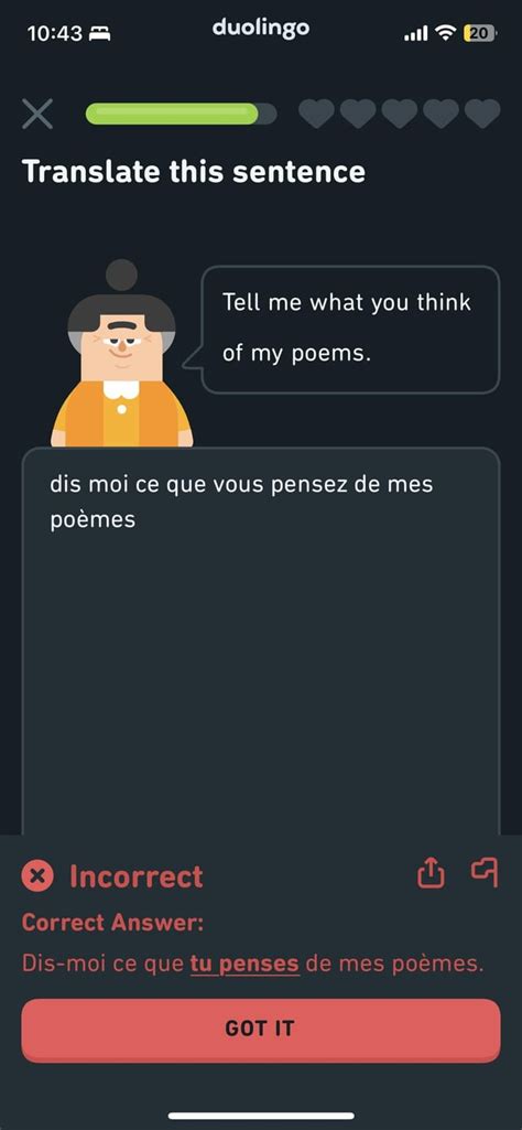 why is this wrong r learnfrench