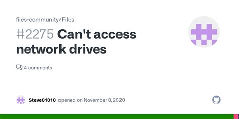 Cant Access Network Drives · Issue 2275 · Files Communityfiles · Github