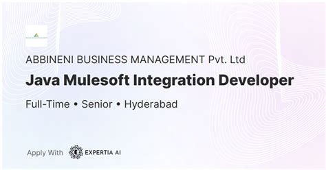 Java Mulesoft Integration Developer Job Hyderabad Senior