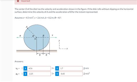 solved x incorrect link oa is given a constant clockwise
