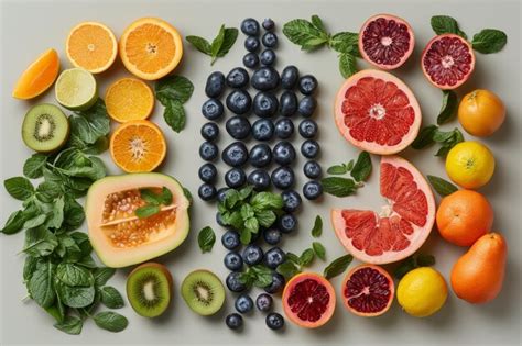 Diet Healthy Eating Man Consisting Of Fruits Healthy And Happy On