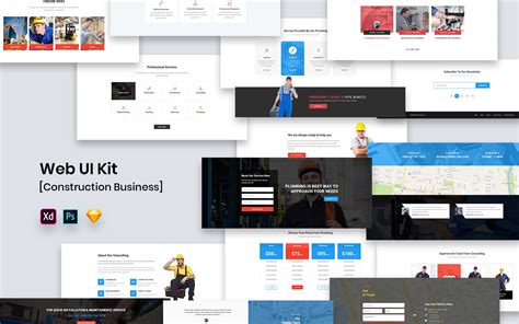 Download Web Ui Kit Construction Business Ui элементы на тему графика