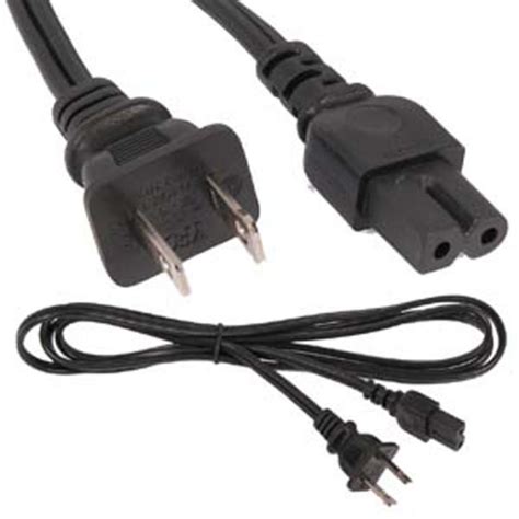 Cable Notebook Power Cord 2 Prong Figure 8 Polarized 6 Compatible Cable Inc