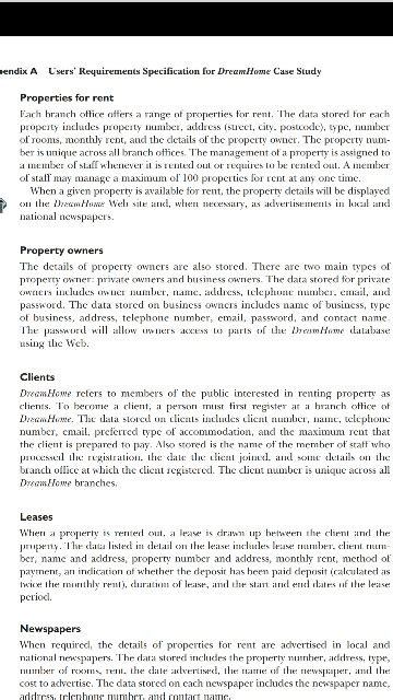 Solved This Appendix Describes The Users Requirements