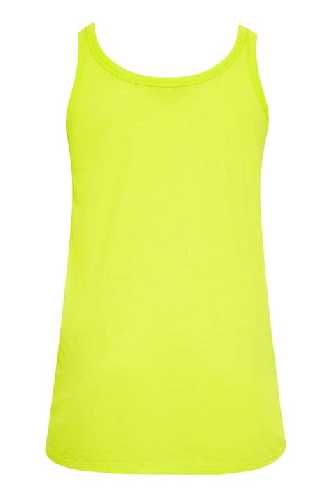 Plus Size Neon Yellow Vest Top Yours Clothing