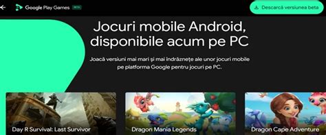 Aplicația Google Play Games pentru PC oficial jocuri Android pe PC