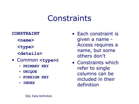 Ppt Sql Data Definition Powerpoint Presentation Free Download Id3957192