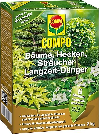 Bäume Hecken Sträucher Langzeit Dünger COMPO BäUME HECKEN DüNGER 2 KG 20524 Amazon de Garten