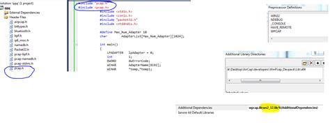 Pcap Program In Visual Studio Stack Overflow
