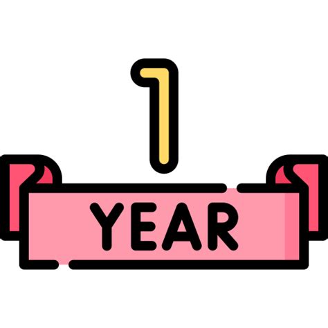 1 Year Special Lineal Color Icon