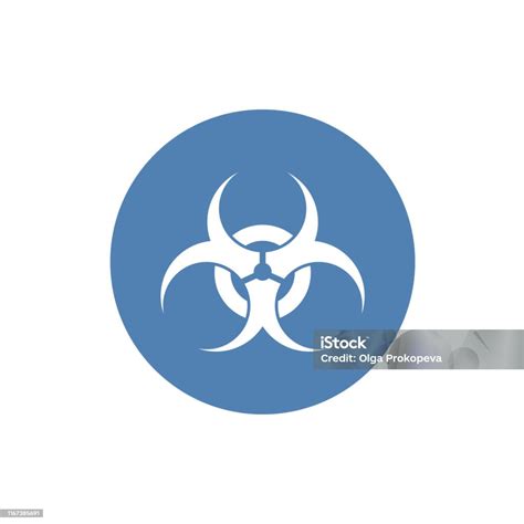 Ilustración De El Icono De Riesgo Biológico Símbolo De Peligro