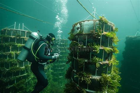 Marine Scientists Collect Data From Underwater Algae Bioreactors Using
