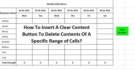 How To Add Clear Content Button In Excel Msofficegeek