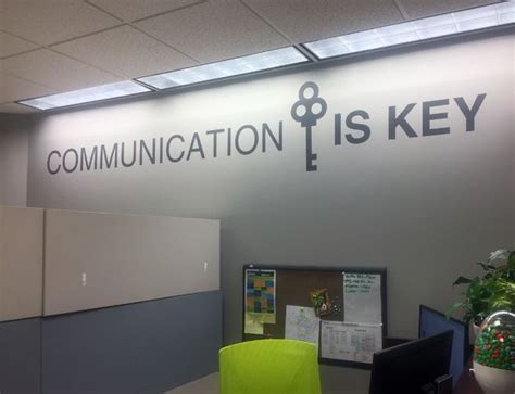 Communication Is Key Wall Decal Gray Interior Doors Office Wall