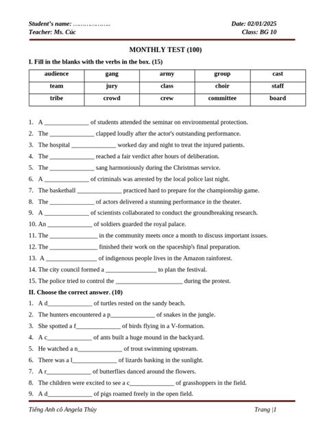 [02 01 25] Bg10 Monthly Test Key Pdf Water Pollution Groundwater