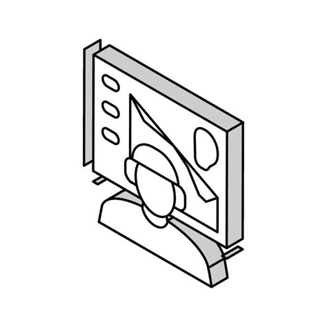 Audiometry Test Audiologist Doctor Isometric Icon Vector Illustration