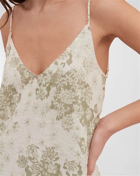 Desmond And Dempsey Floral Leopard Print Cami And Pants Pajama Set Neiman