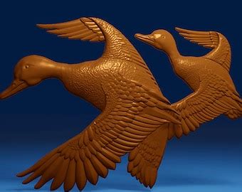 Ducks STL Model CNC Router Engraver Artcam Aspire Cnc Files Wood Art Wall Decor CNC Etsy