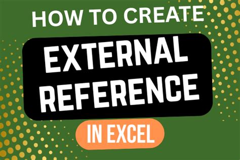 Learn Excel How To Create External Reference In Excel