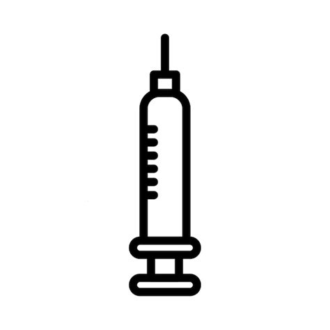 Icône De Ligne De Seringue Aiguille Injection Médecine Injection