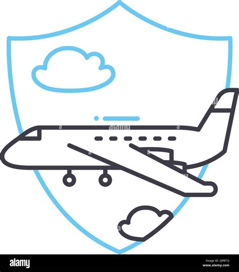 Travel Insurance Line Icon Outline Symbol Vector Illustration Concept Sign Stock Vector Image
