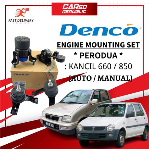 Denco Perodua Kancil 660 850 Engine Mounting Kit Set Auto Manual