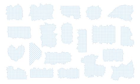 가장자리가 고르지 않은 찢어진 종이 시트 세트 찢어진 사각형 종이 벡터 일러스트레이션 0명에 대한 스톡 벡터 아트 및 기타 이미지 0명 가장자리 개체 그룹 Istock