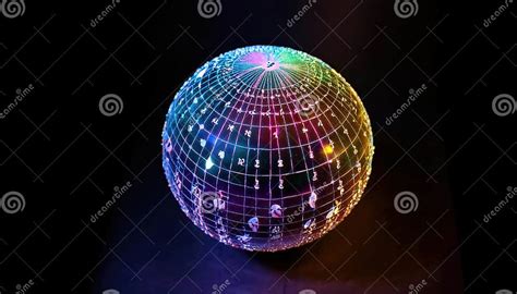 Exploring The Beauty Of Complex Numbers On A Radiant Riemann Sphere In Vibrant Colors Stock