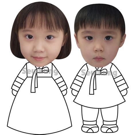 우리나라 미술활동 한복 색칠 도안 네이버 블로그