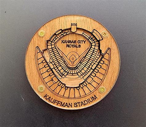Kauffman Stadium Layered Coaster Stadium Coaster 3d Wood Etsy