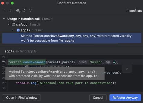 Code Refactoring WebStorm Documentation