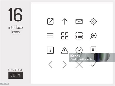 在白色背景上設置介面圖示 3通用線性的圖示在 Web 和移動應用程式中使用向量圖形及更多名單圖片 名單 格子 圖形使用者界面 Istock