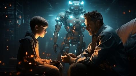 Premium AI Image A Robot Chatting To Another Robotnotions Relating To