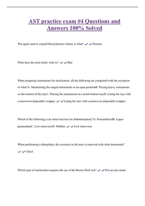 Ast Practice Exam 4 Questions And Answers 100 Solved Ast Stuvia Us