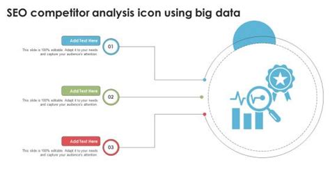 SEO Competitor Analysis Icon Using Big Data PPT Slide