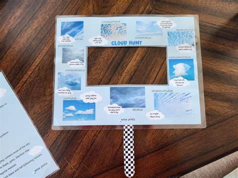 Cloud Hunt Printable Cloud Finder Classroom Activity Outdoor Activity Science Lesson