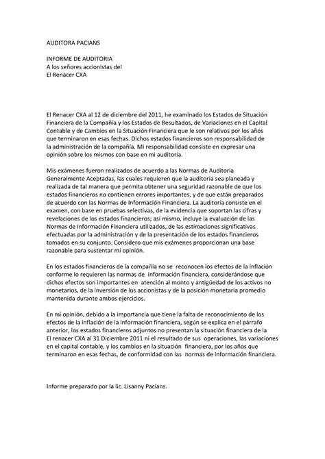 Informe 3er Trabajo De Auditoria 3 Con 212 006 Warning TT