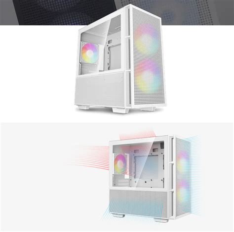 Deepcool Ch360 Tempered Glass M Atx Case White R Ch360 Whape3 G 1