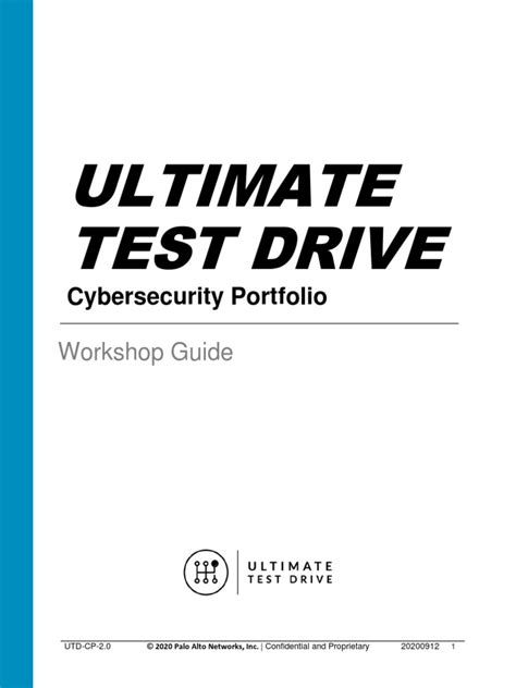 Ultimate Test Drive Cybersecurity Portfolio Workshop Guide Pdf