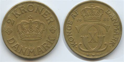 Dänemark 2 Kroner 1939 N♥gj G7188 Christian X 1912 1947 Denmark Sehr