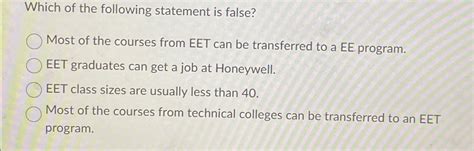 Solved Which Of The Following Statement Is Falsemost Of The