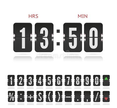 Analog Clock Font Watch Stock Illustrations 662 Analog Clock Font